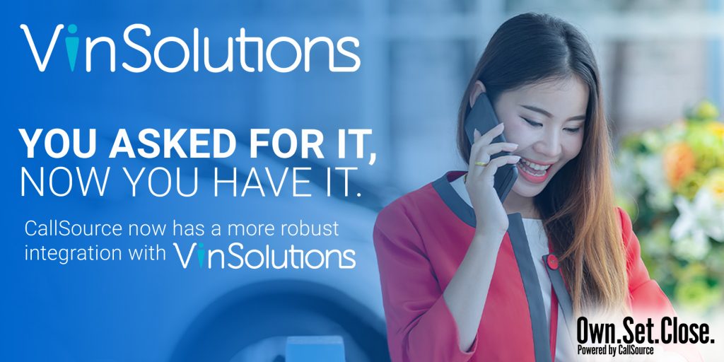 VinSolutions & CallSource Announce A Deeper Integration | CallSource